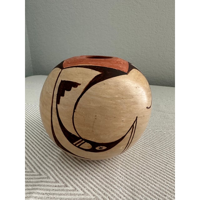 Vintage Traditional Native American Style Pottery Pot | Chairish