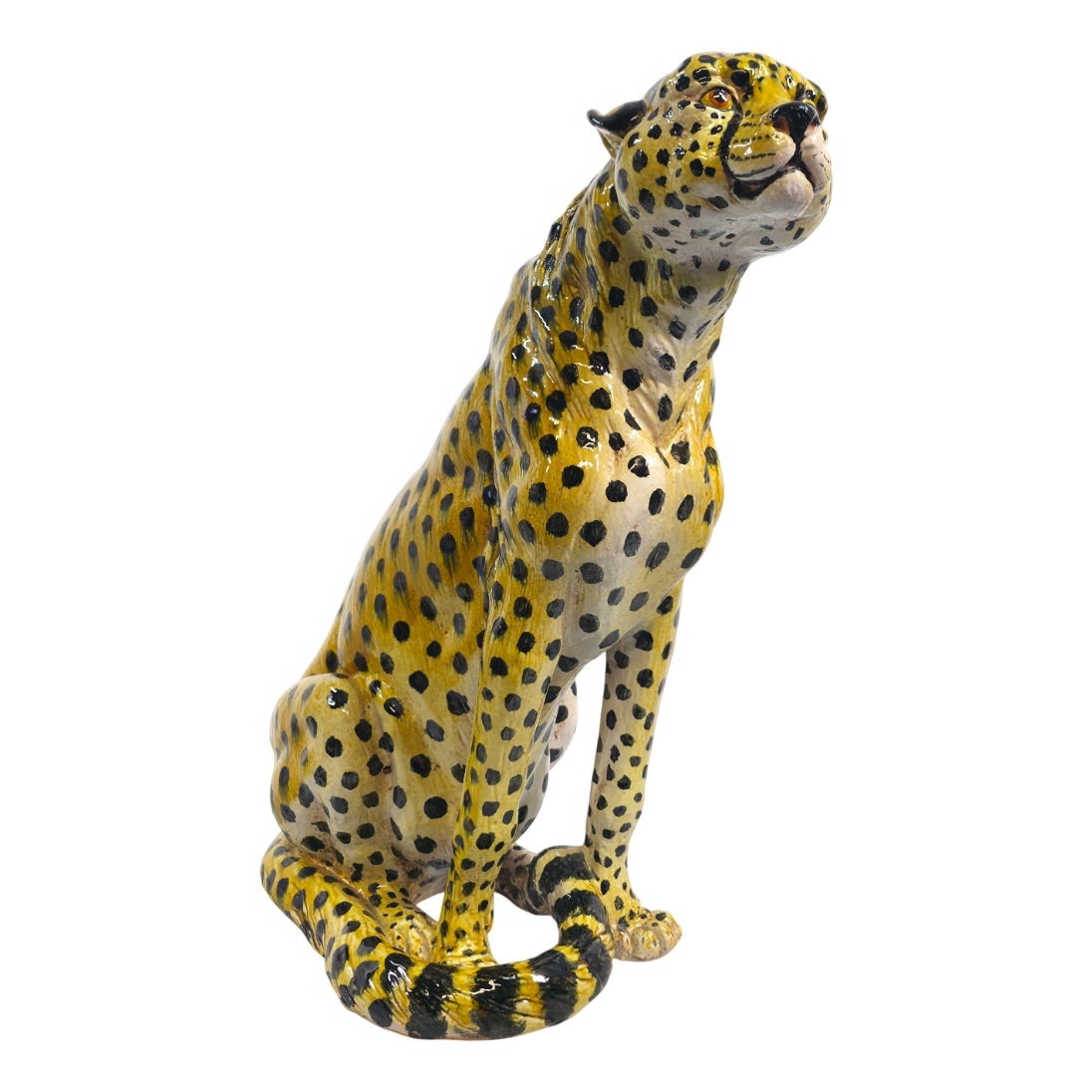 Italian Terracotta Leopard Statue, 1960s | Chairish