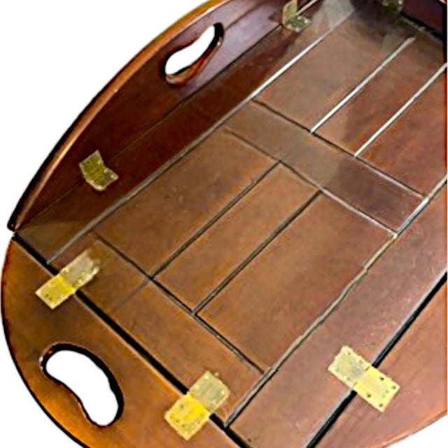 1980s Bombay Co Campaign Style Butler’s Tray Rolling Tea/Bar Cart ...