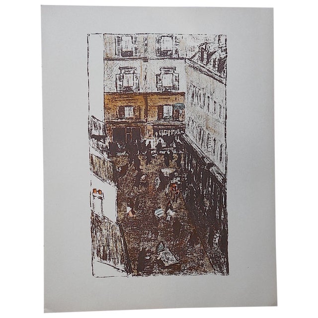 Vintage Pierre Bonnard Lithograph, Paris Scene | Chairish