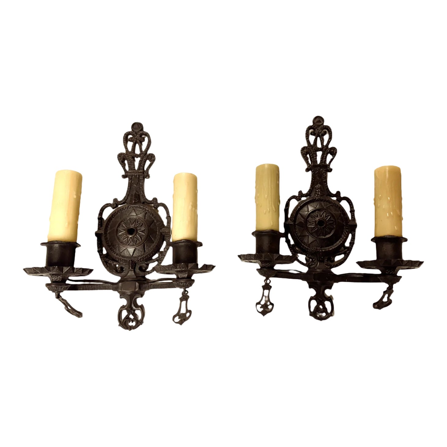 Pair of Spanish Colonial Style Sconces Made by 20th Century Lighting ...