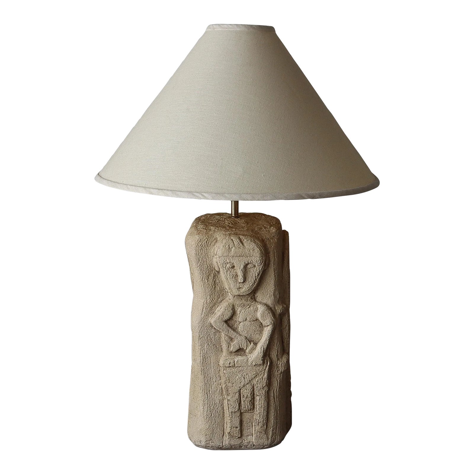 Indigenous Tribal Theme Ceramic Table Lamp | Chairish