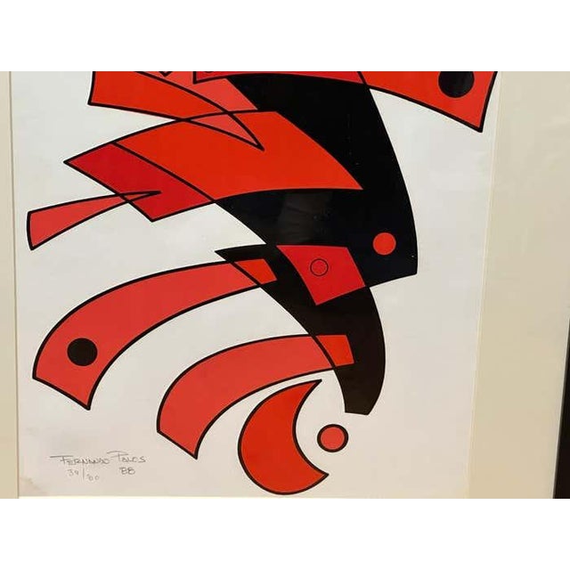 Fernando Palos Red Abstract | Chairish