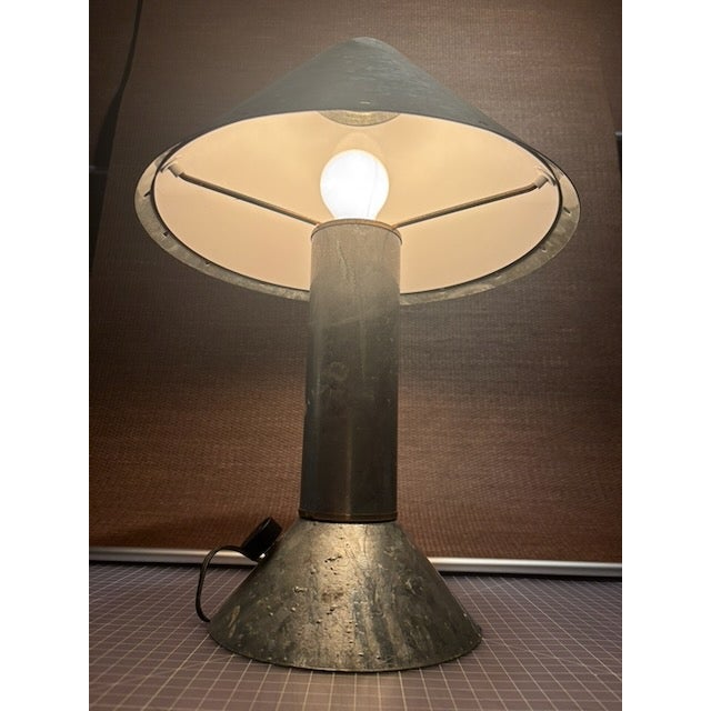 1950s Mid-Century Modern Table Lamp: Ron Rezek 4200 Galvanized | Chairish