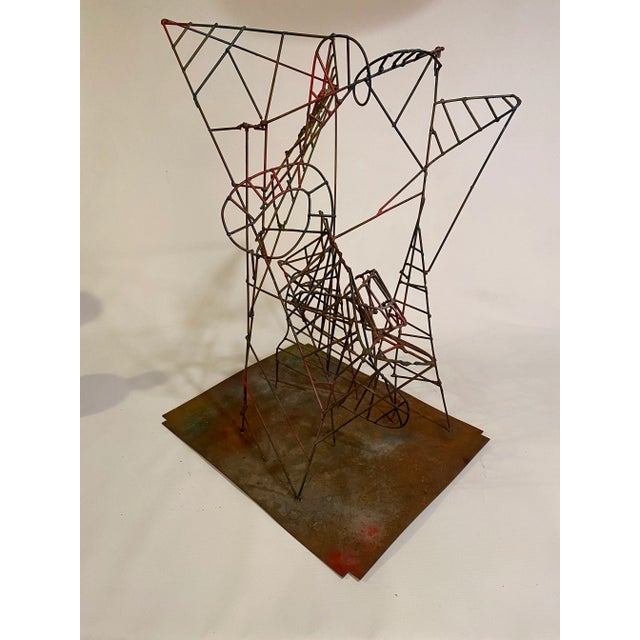Mid Century Modern Abstract Wire Rod Sculpture | Chairish