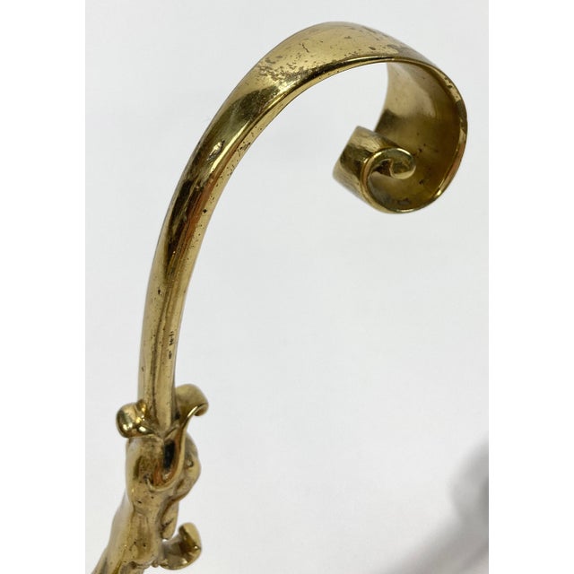 Vintage Victorian Style Brass Wall Hook | Chairish