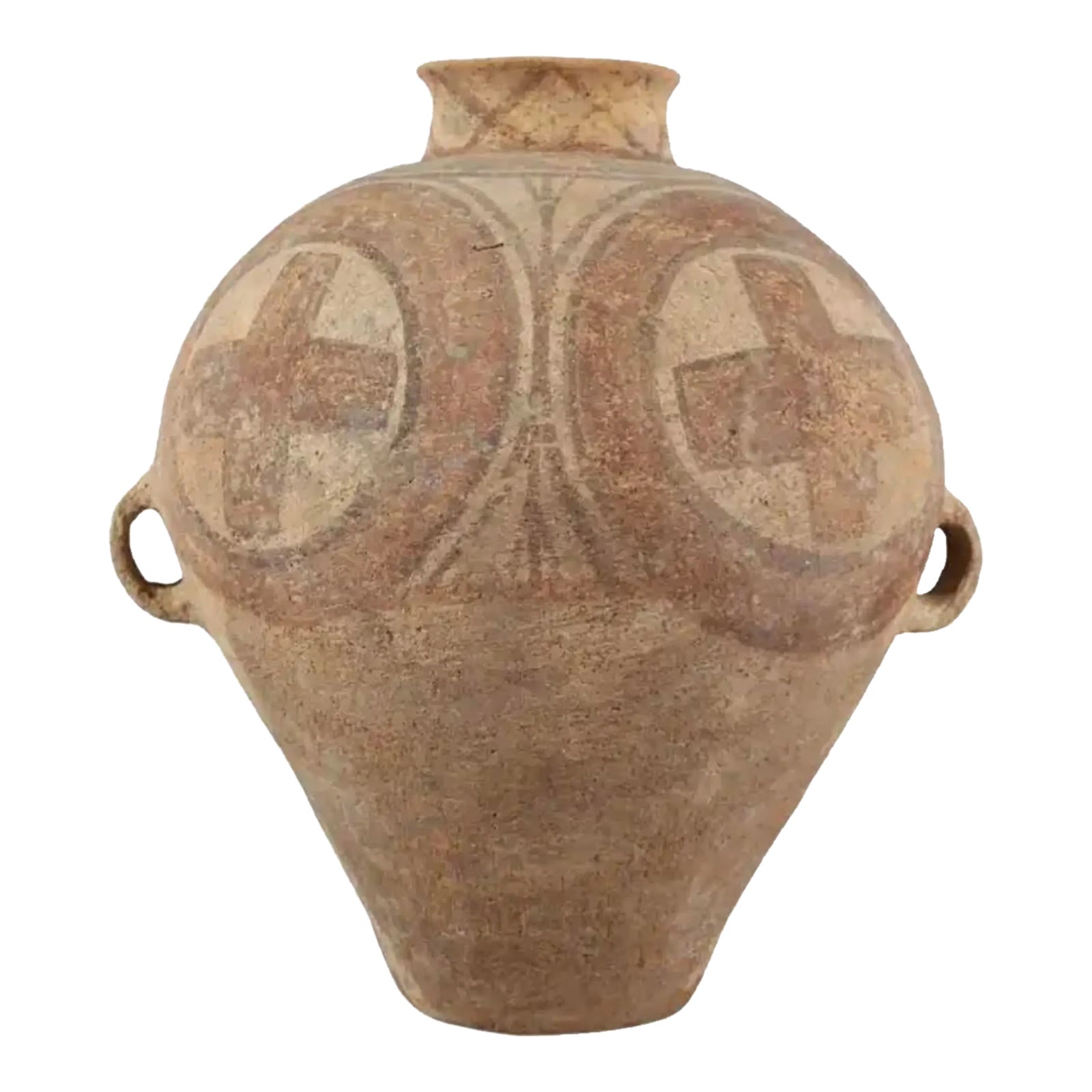 Chinese Painted Ovoid Pottery Jar, Machang Period #6 | Chairish