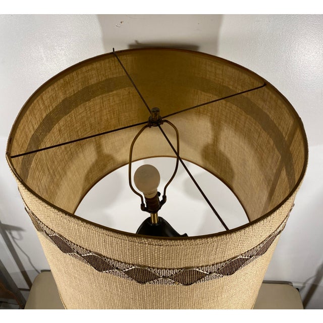 Mid-Century Harlequin Table Lamp With Matching Original Shade Made by ...