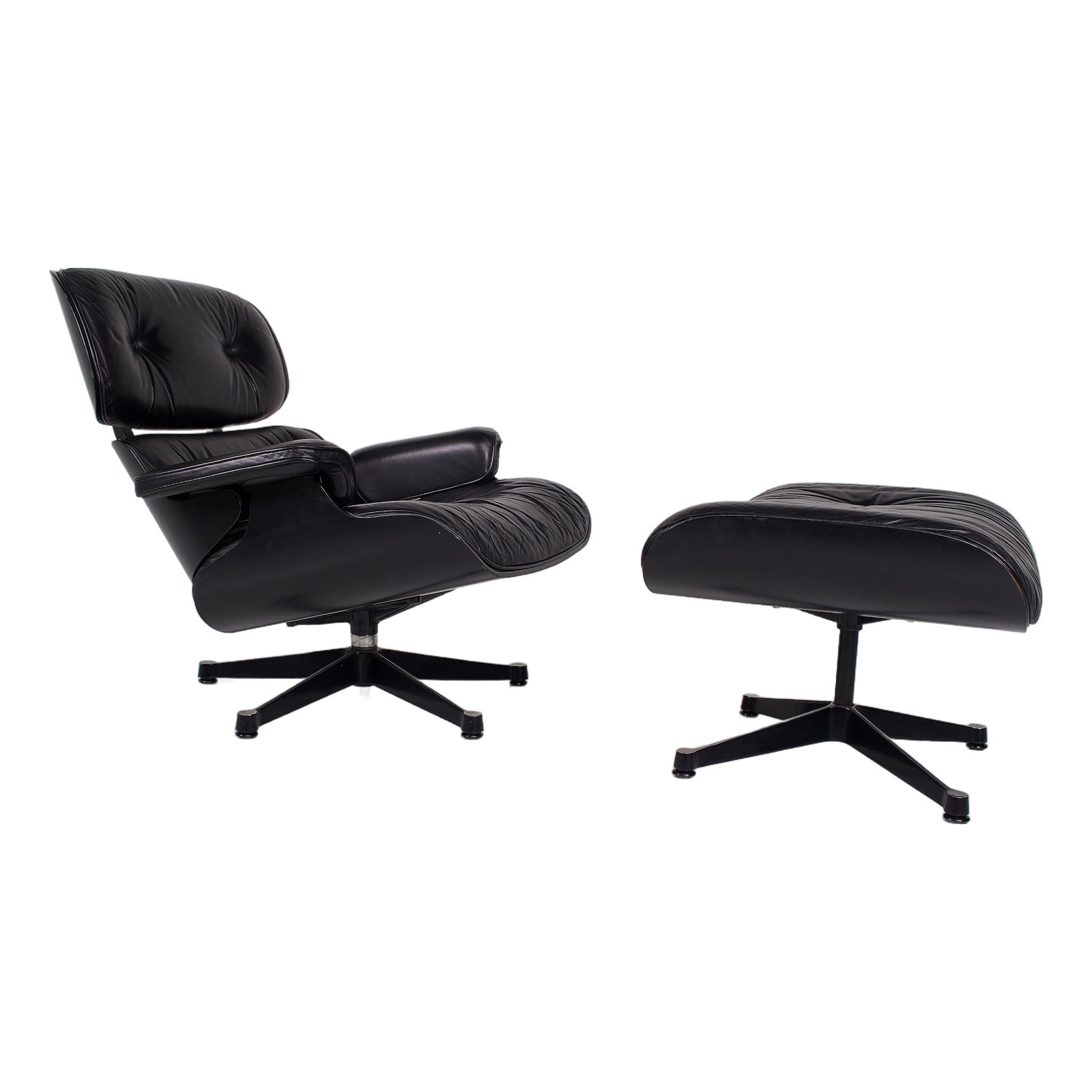 Set of Lounge Chair and Ottoman by Charles & Ray Eames, 1980s | Chairish