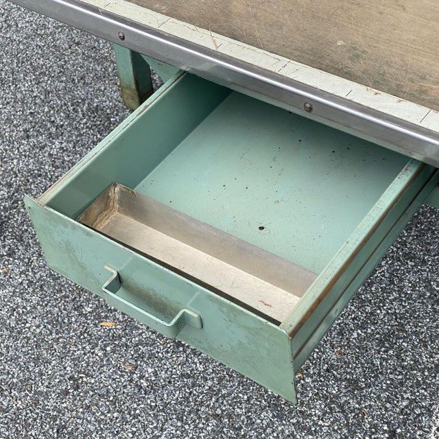 1950s Steel Industrial Usps Postal Mail Sorting Desk Workstation Table ...