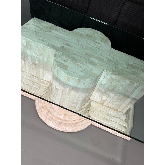 1980s Vintage Tessellated Stone Coffee Table | Chairish