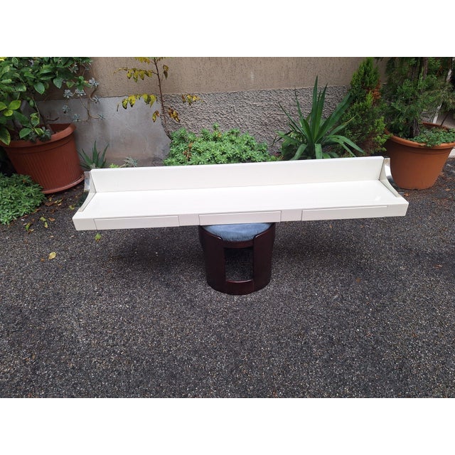 Vintage Wall-Mounted Console Table with Three Drawers in Lacquered ...