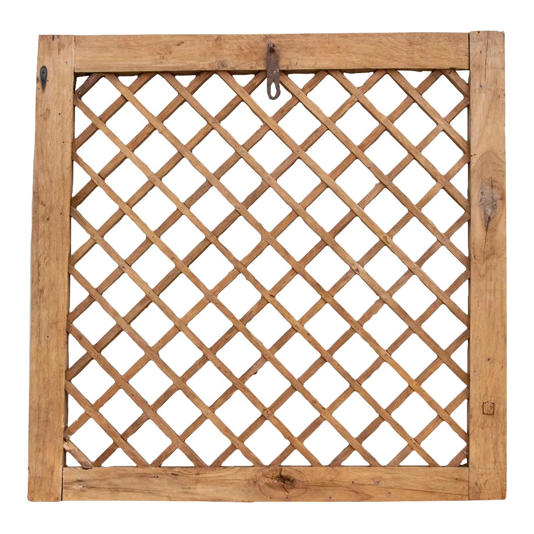 Early 20th Century Linear Lattice Window | Chairish