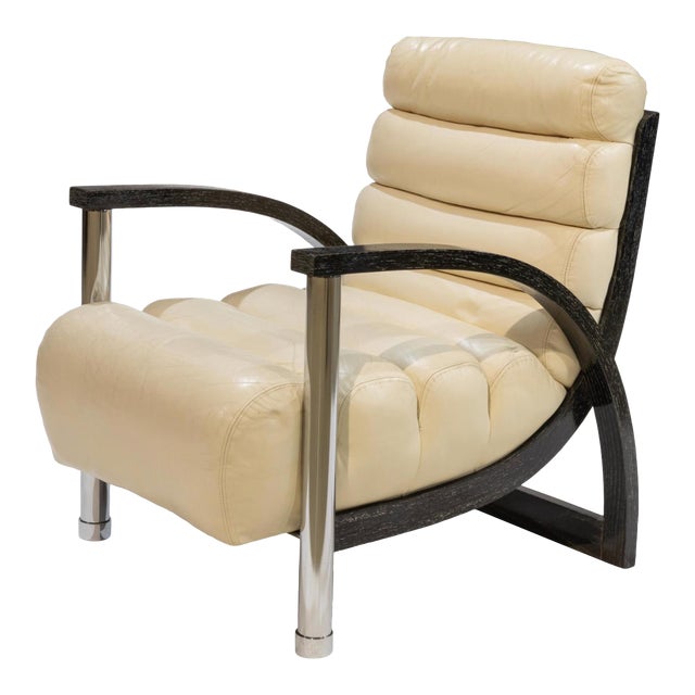 Vintage Jay Spectre "Eclipse" Leather Club Chair | Chairish