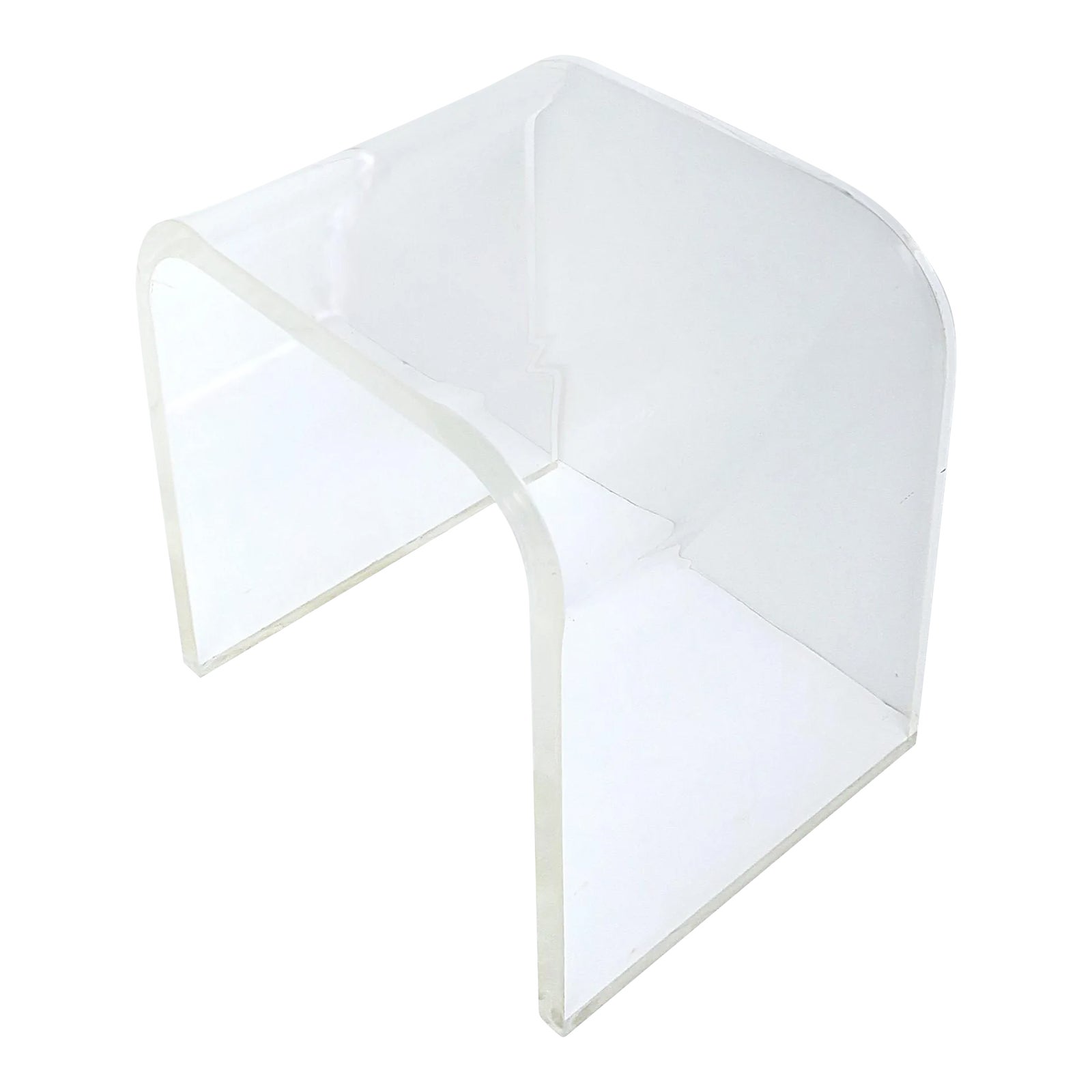 Lucite Waterfall Table Stool Bench | Chairish