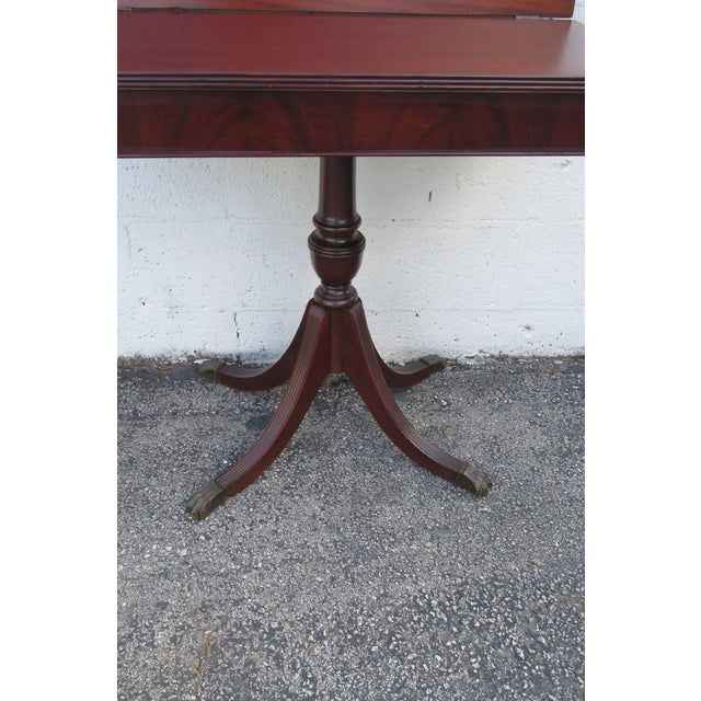 Duncan Phyfe Carved Mahogany Card Gaming Console Table | Chairish