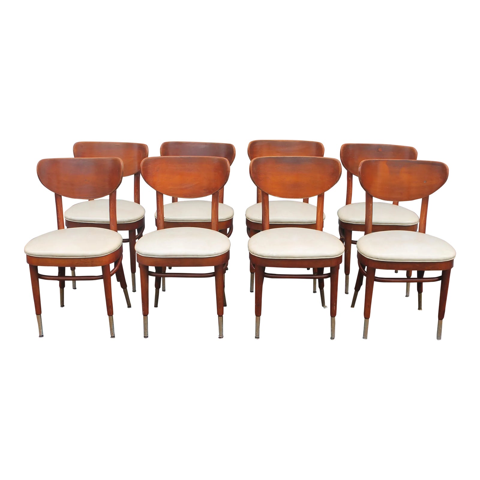 1950's Modern George Jetson Style Dining Chairs Set of 8 | Chairish