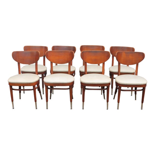 1950's Modern George Jetson Style Dining Chairs Set of 8 | Chairish