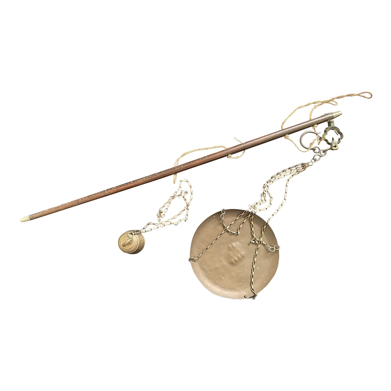 Antique Late Qing Dynasty Chinese Traditional Steelyard Balance Scale ...