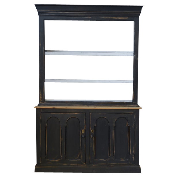 Black 2-Body Buffet or Bookcase, 1950s | Chairish