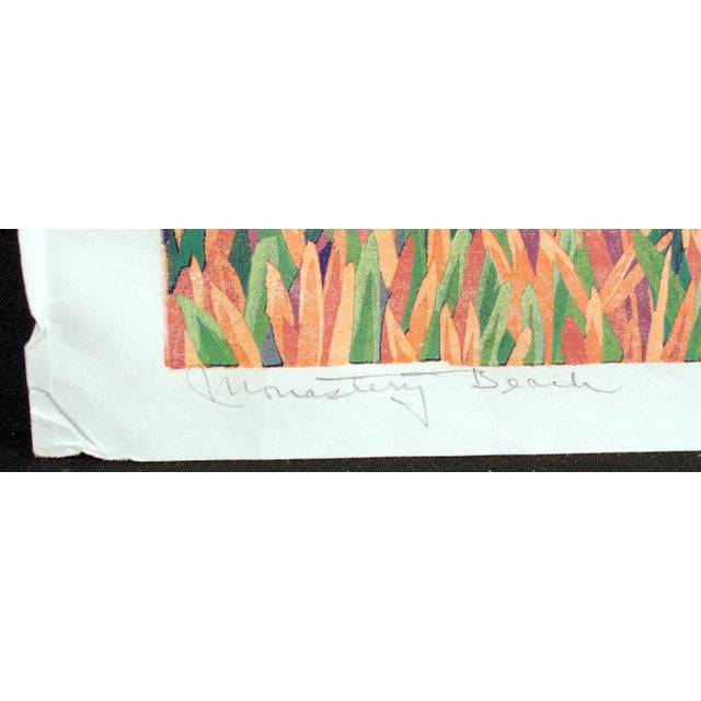 1986 Gordon Mortensen "Monastery Beach" Hand Signed Numbered Woodcut ...