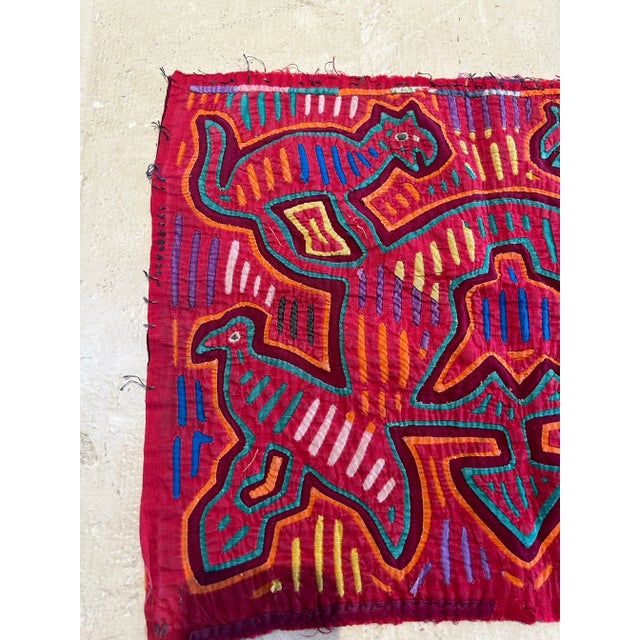 1970s Kuma Mola Art Bird Cotton Fabric | Chairish