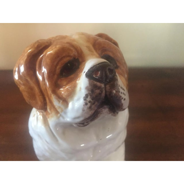 Vintage St. Bernard Figurine, Made in Italy | Chairish