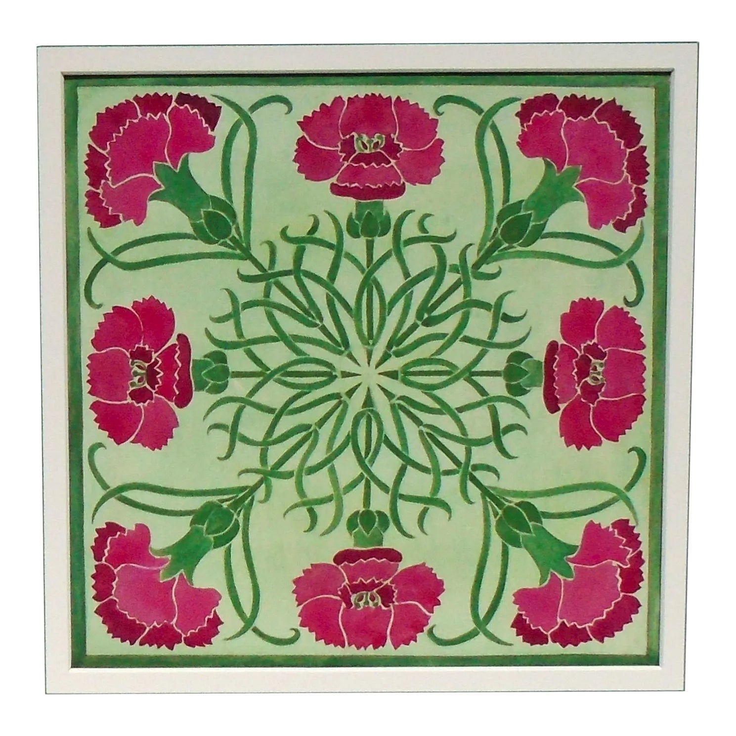 Original Watercolor Design for a Tile - 1915 | Chairish
