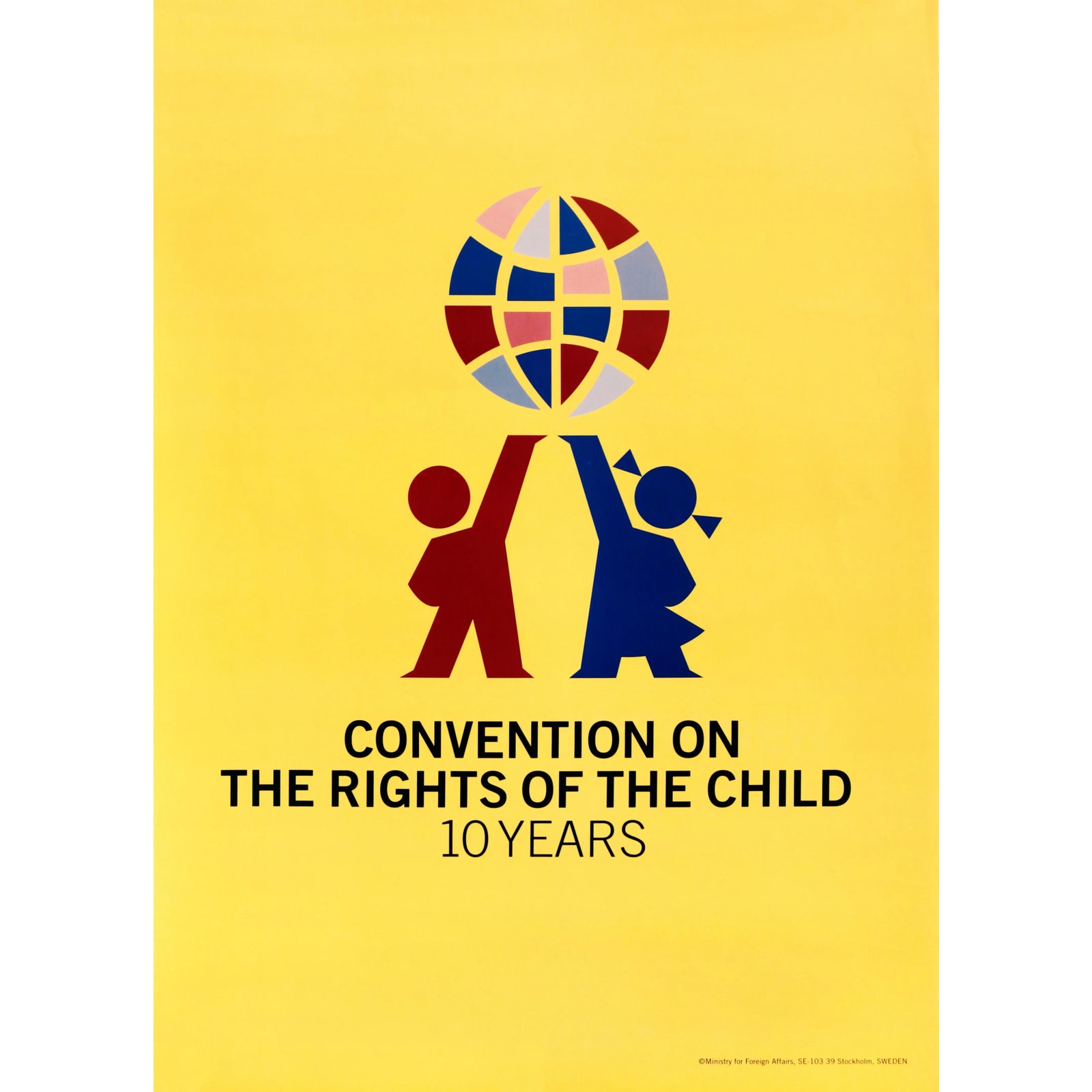 1999 Original United Nations Poster, Convention on the Rights of ...