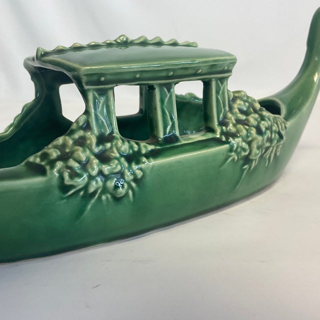 1940s Vintage Italian Boho Chic McCoy Gondola Ceramic Planter | Chairish
