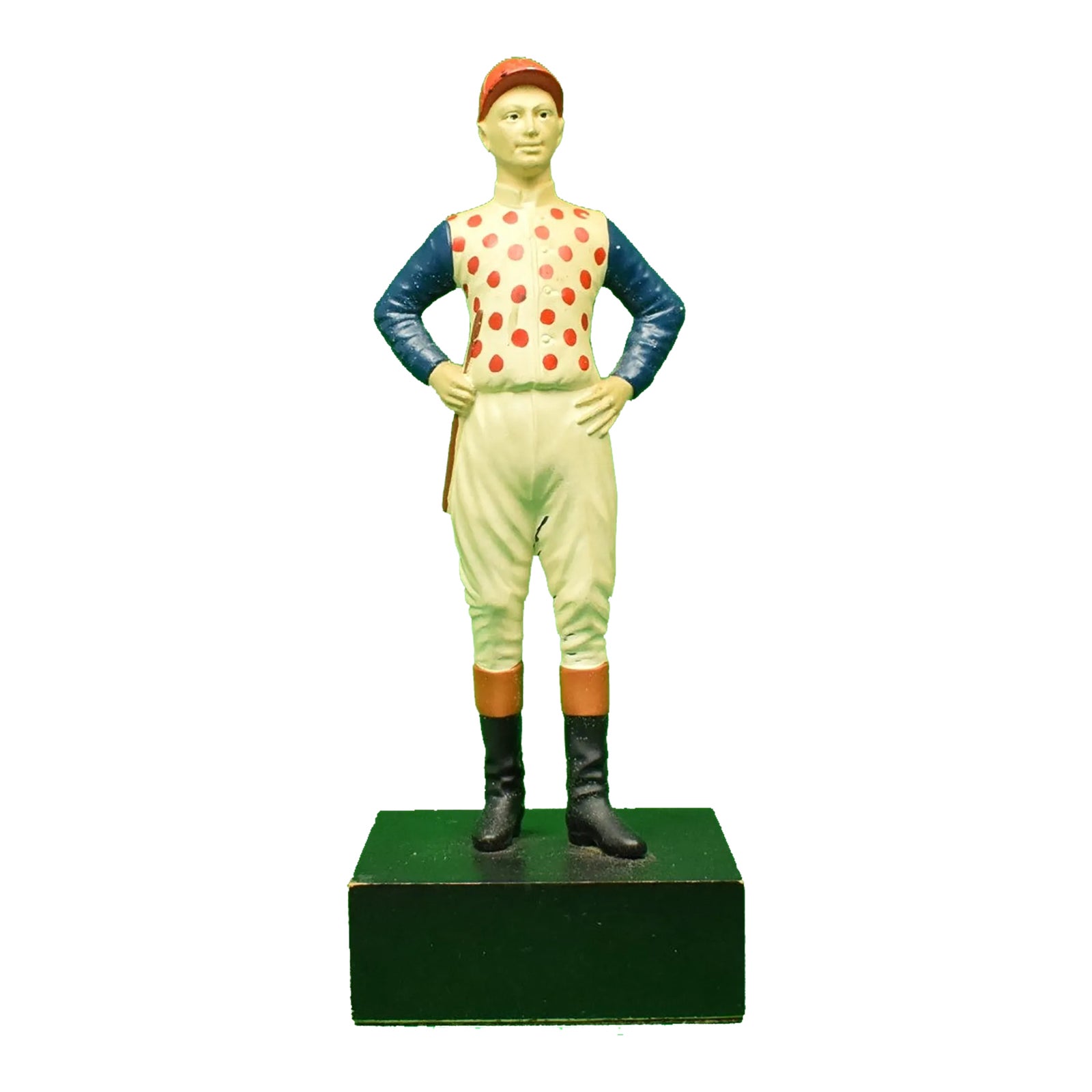 Mid 20th Century Custom Jockey Silks Statue/ Bookend | Chairish