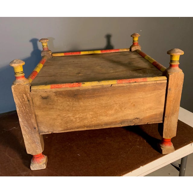 1910 Antique Primitive Folk Ottoman | Chairish