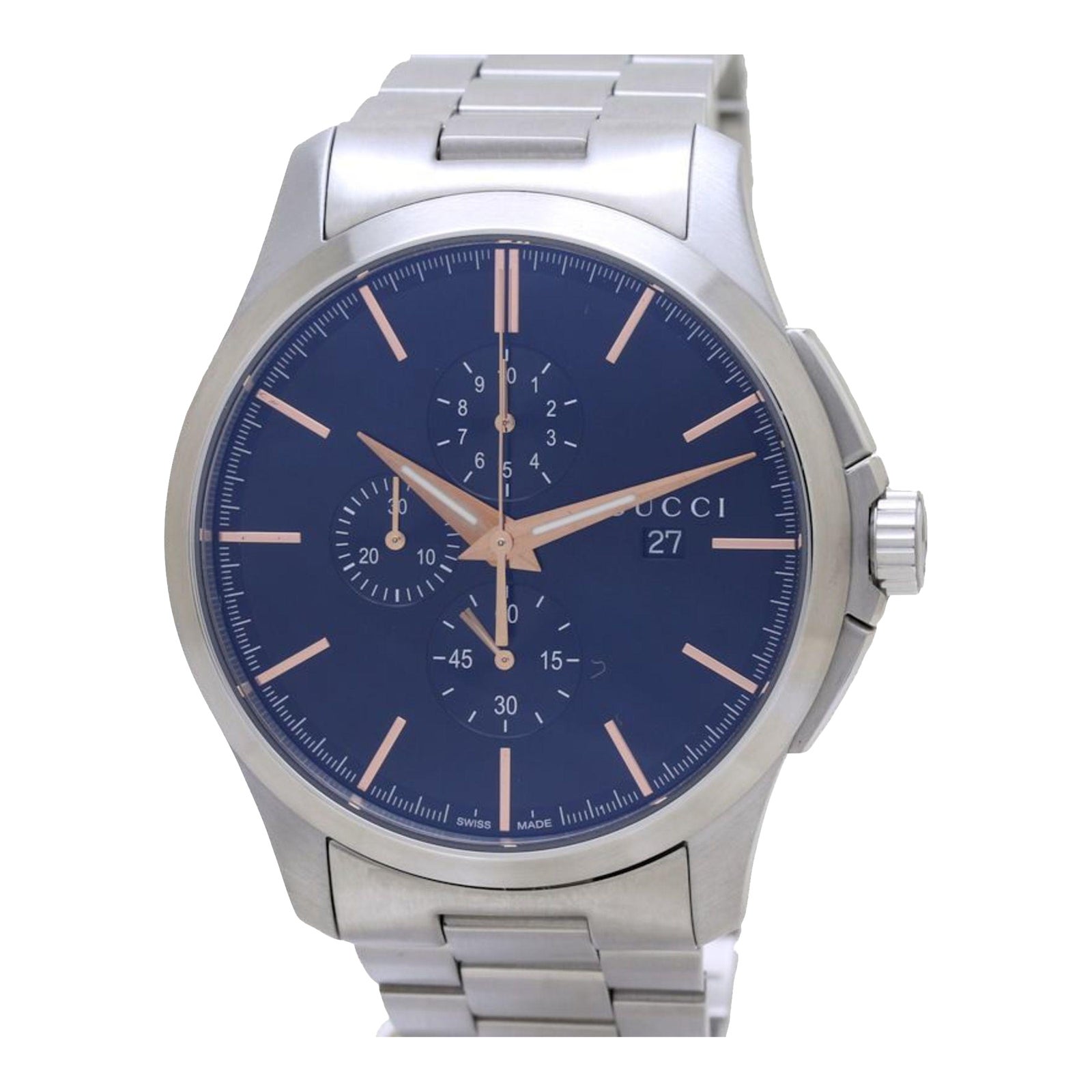 Gucci G Timeless Chronograph Ya126272 126.2 Stainless Steel Men'S 39276 ...