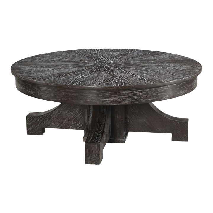 Woodbridge Slate Gray Round Coffee Table | Chairish
