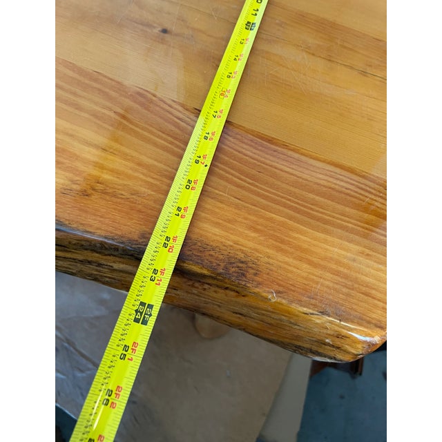 Great Wolf Lodge Pine Rustic Solid Wooden Square Side Table | Chairish