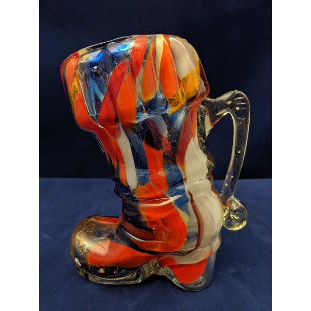Murano Decor Blown Glass Art Glass Boot Venetian Multi - Colored ...