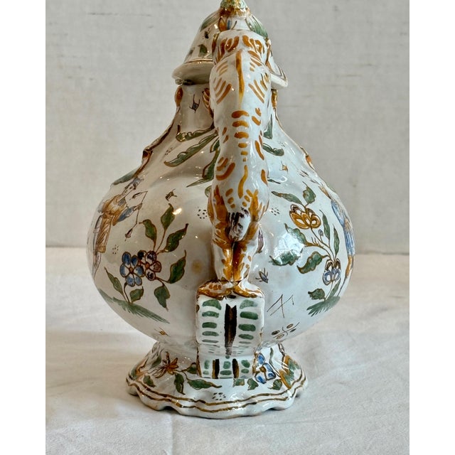 Late 19th Century Italian Faience Tea Pot | Chairish