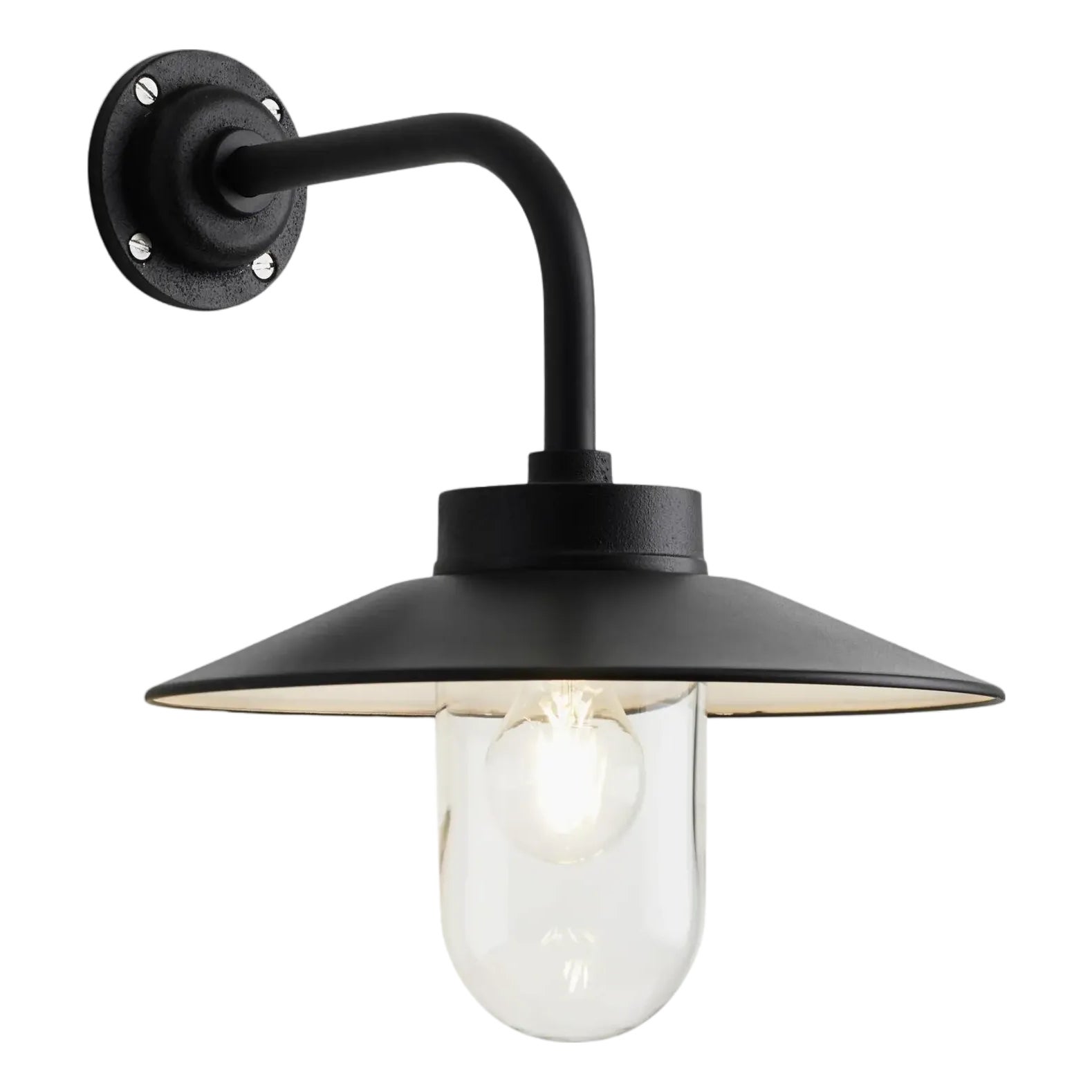 Tekna Quay 90° Wall Light With Black Lacquer Finish and Clear Glass ...