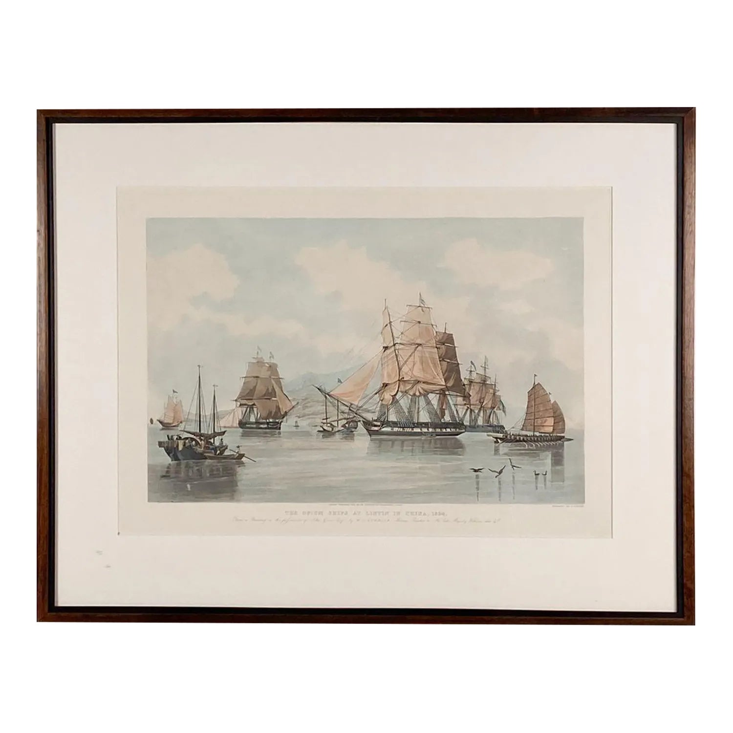 Vintage Hand-Colored Nautical Engraving, Circa 1920 | Chairish