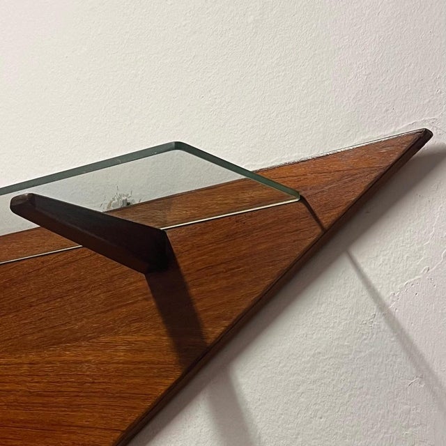 Wall Shelf with Trangular Panel, 1960s | Chairish