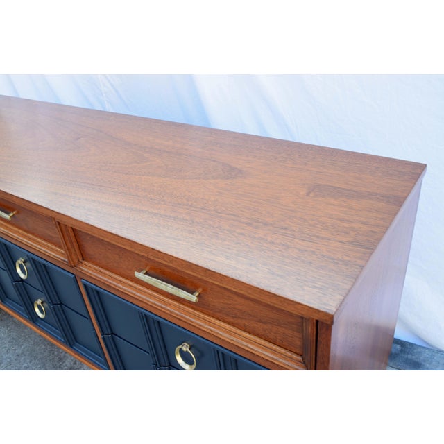 Mid 20th Century Mid-Century Modern Dixie Black and Walnut Sideboard ...