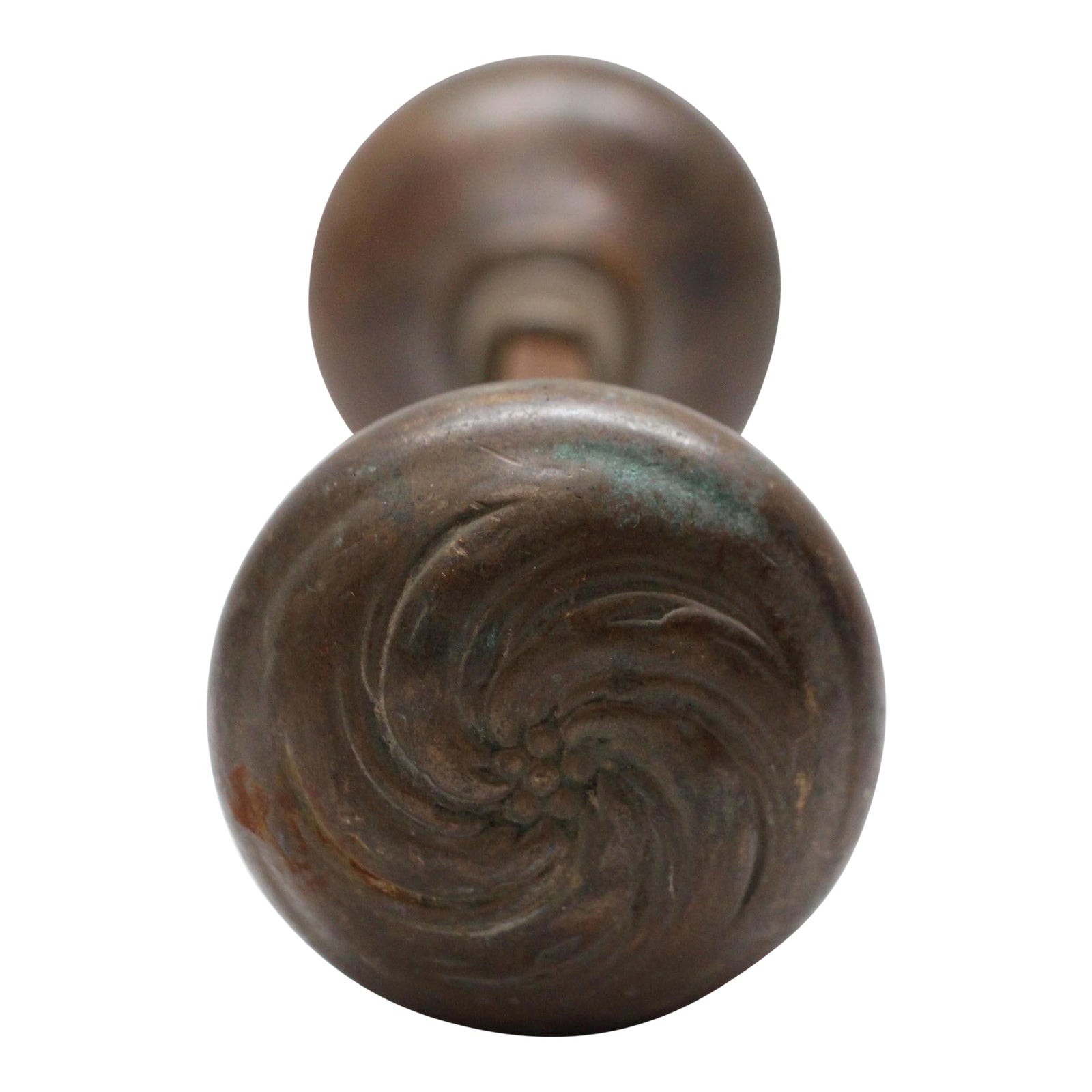 Dark Bronze Reading Romanesque Door Knobs | Chairish