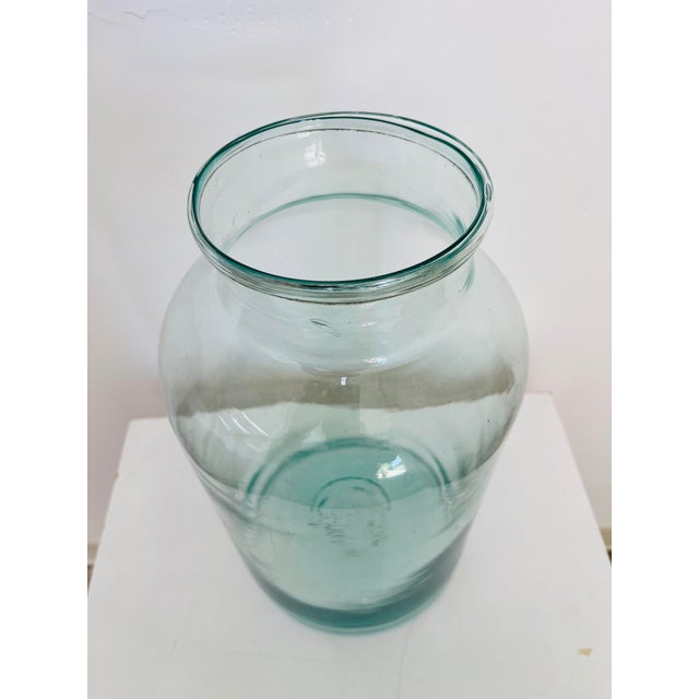 Large Late 19th Century European Handblown Glass Storage Jar | Chairish