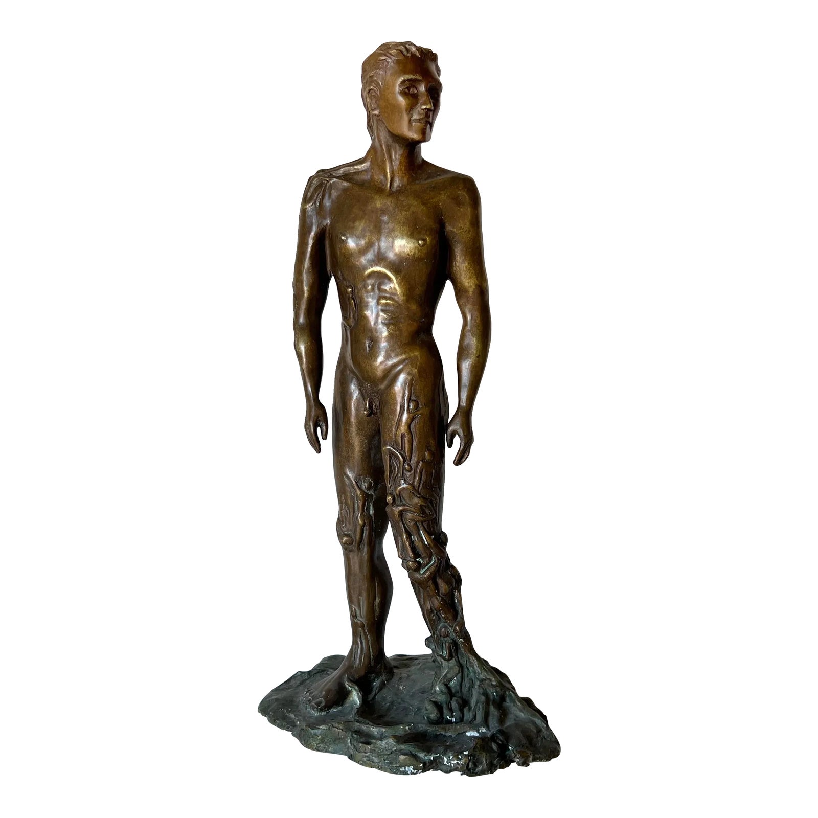 1990's v. Possin Man Bronze Sculpture | Chairish