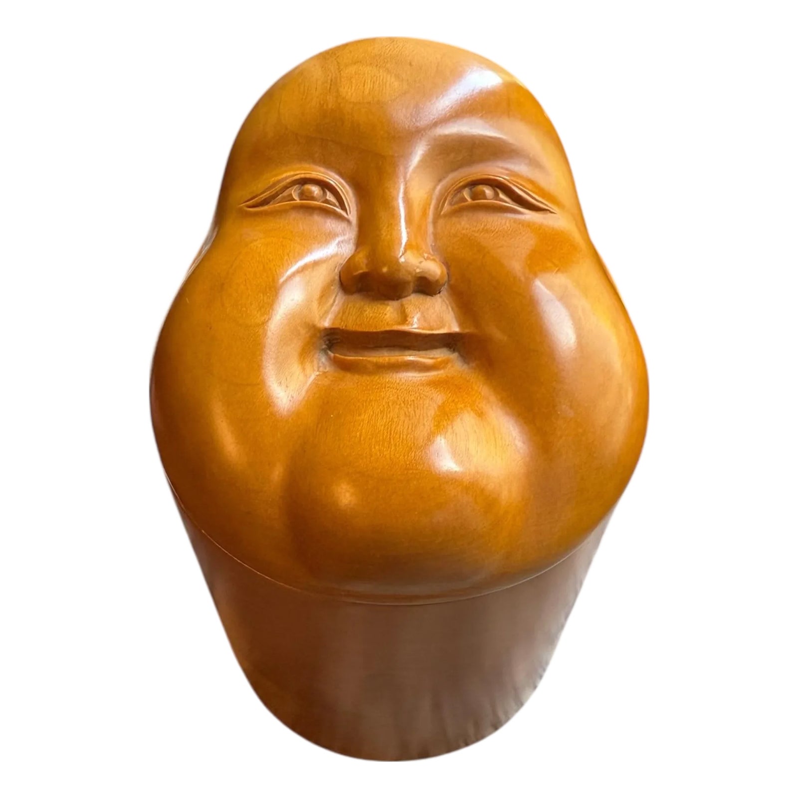 Japanese Noh Okame Mask Box | Chairish