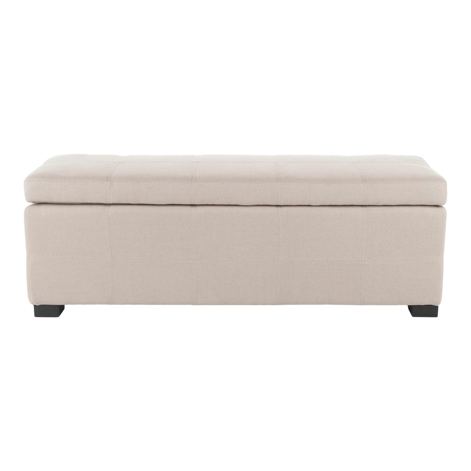 Storage Bench Large, Taupe & Black | Chairish