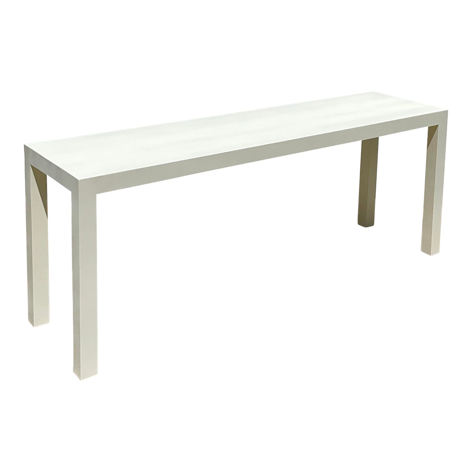 Vintage Boho Painted Parsons Console Table | Chairish