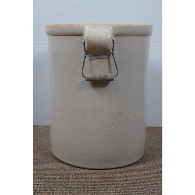 Antique Robinson Ransbottom Stoneware Blue Crown Pottery 8 Gallon Crock ...