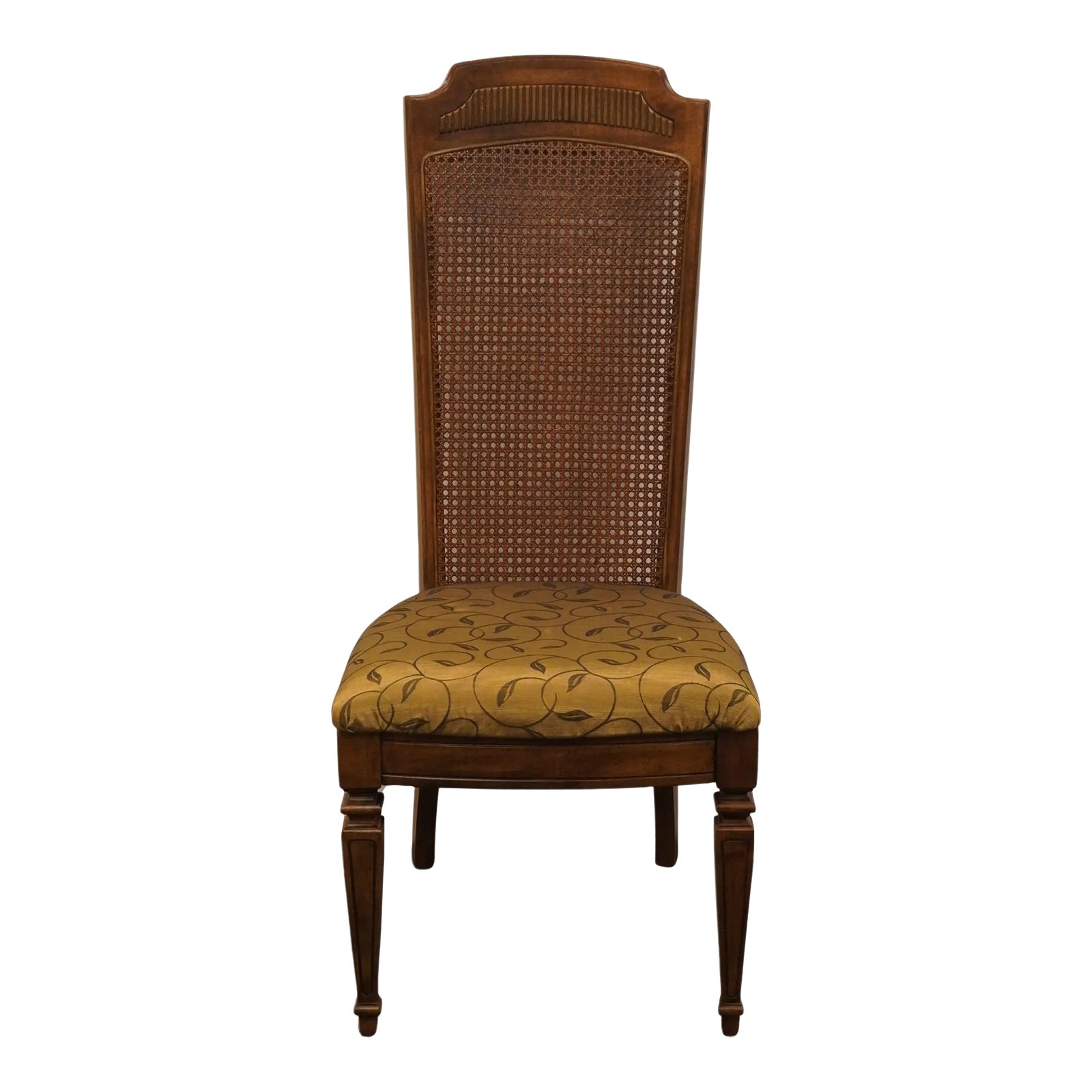 Stanley Furniture Italian Provincial Cane Back Fruitwood Dining Side ...