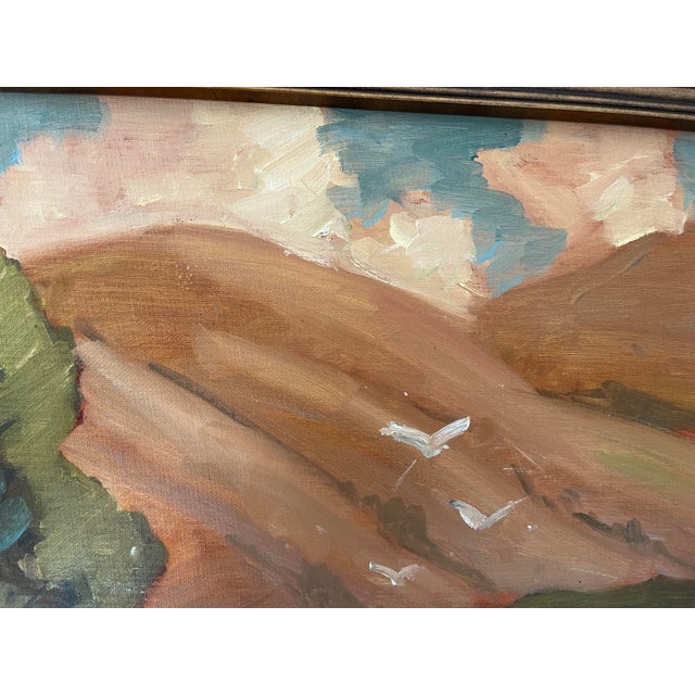 1960s Autumn Fields Oil Painting | Chairish